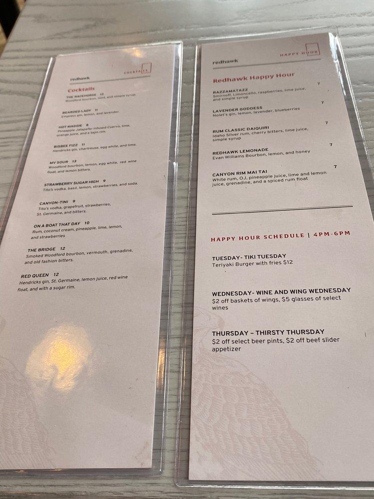 Menu at Redhawk Gastropub, Twin Falls
