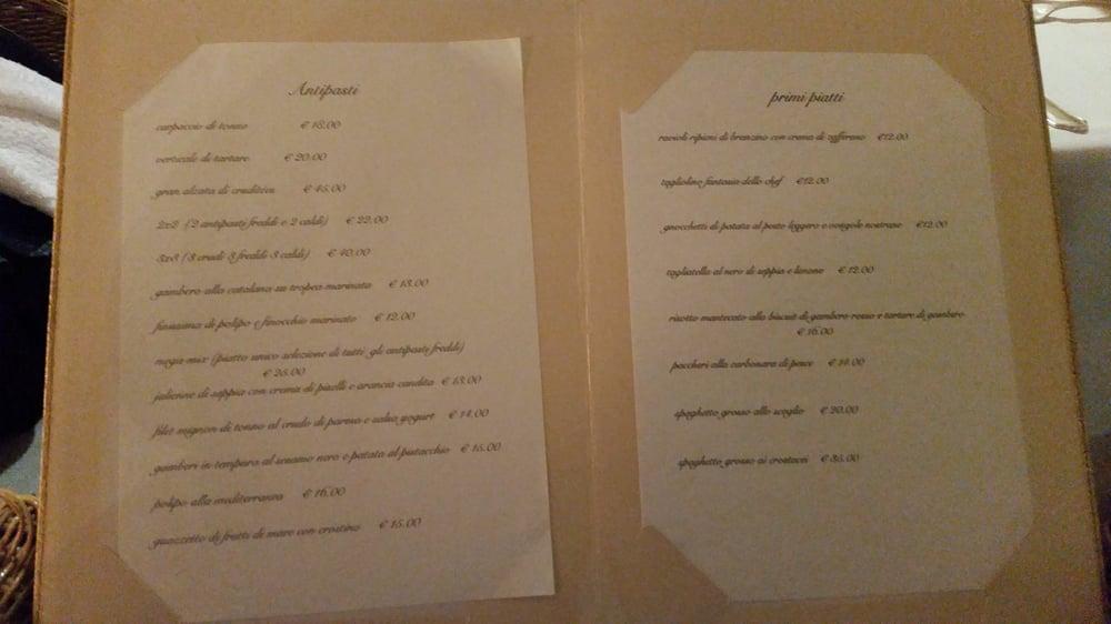 Menu da Ristorante da Matteo, Marina di Ravenna