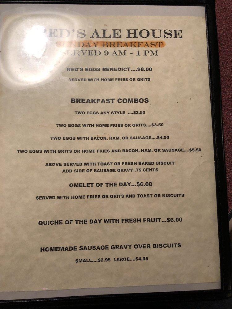 Menu at Red's Ale House on Peavine pizzeria, Fairfield Glade