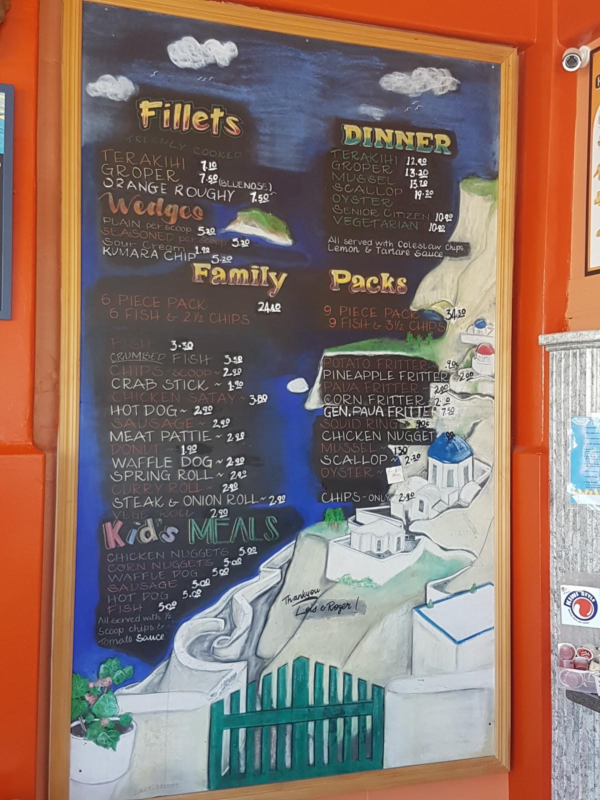 Menu at So Fine Seafoods fast food, Lower Hutt