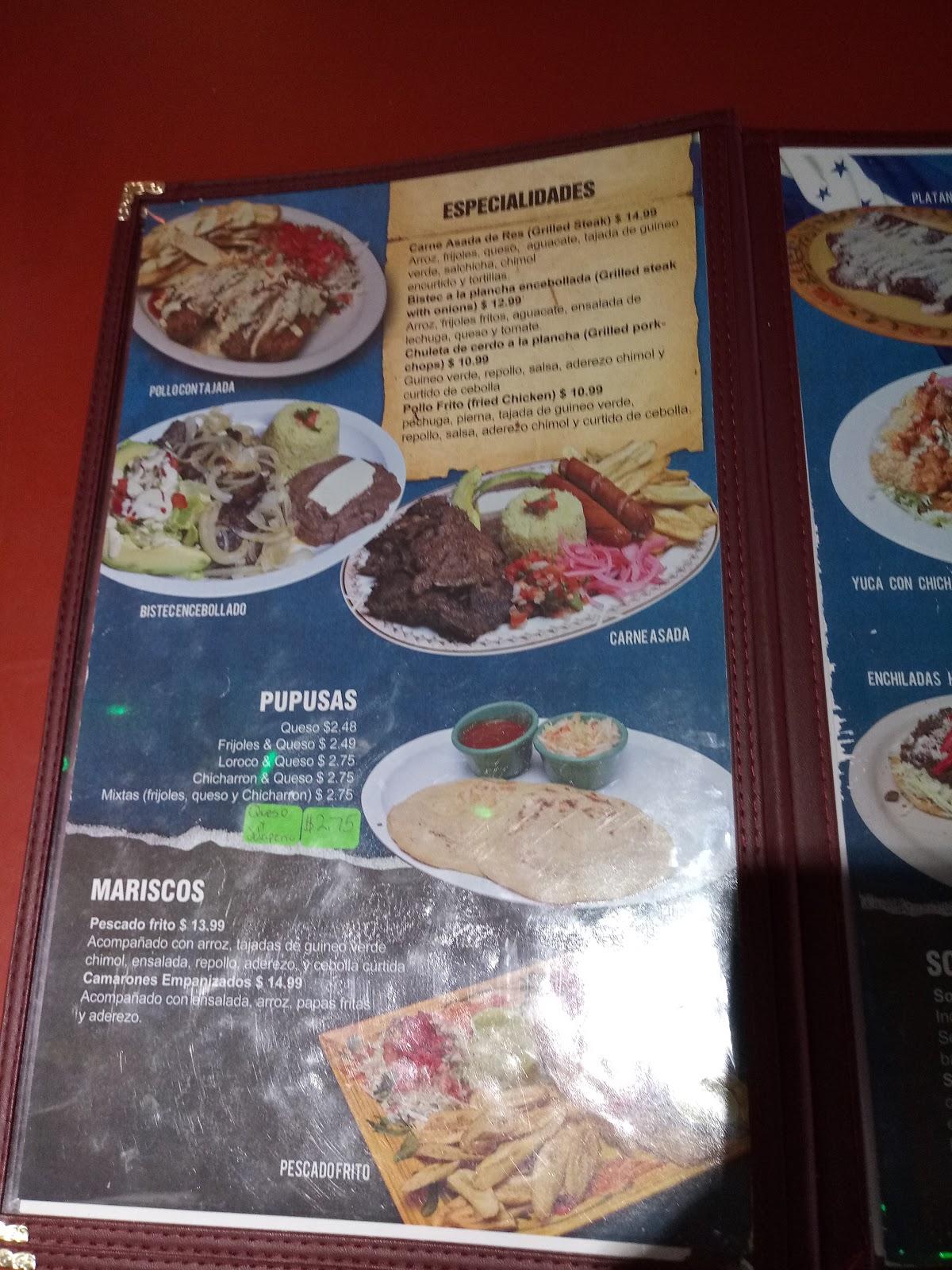 Menu at Tajin Mexican Bar and Grill, Indianapolis