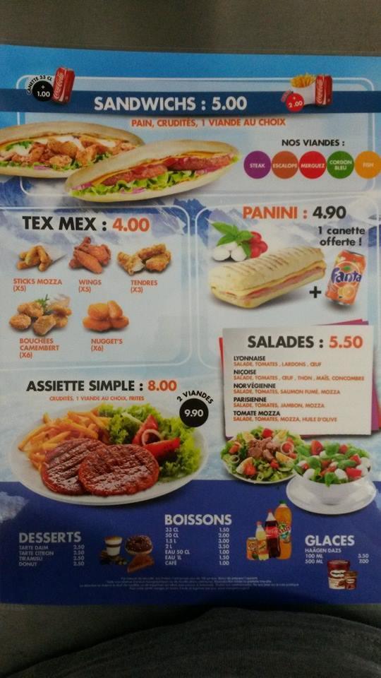 Menu at Mc Tacos restaurant, Lorient, Place des Halles St Louis