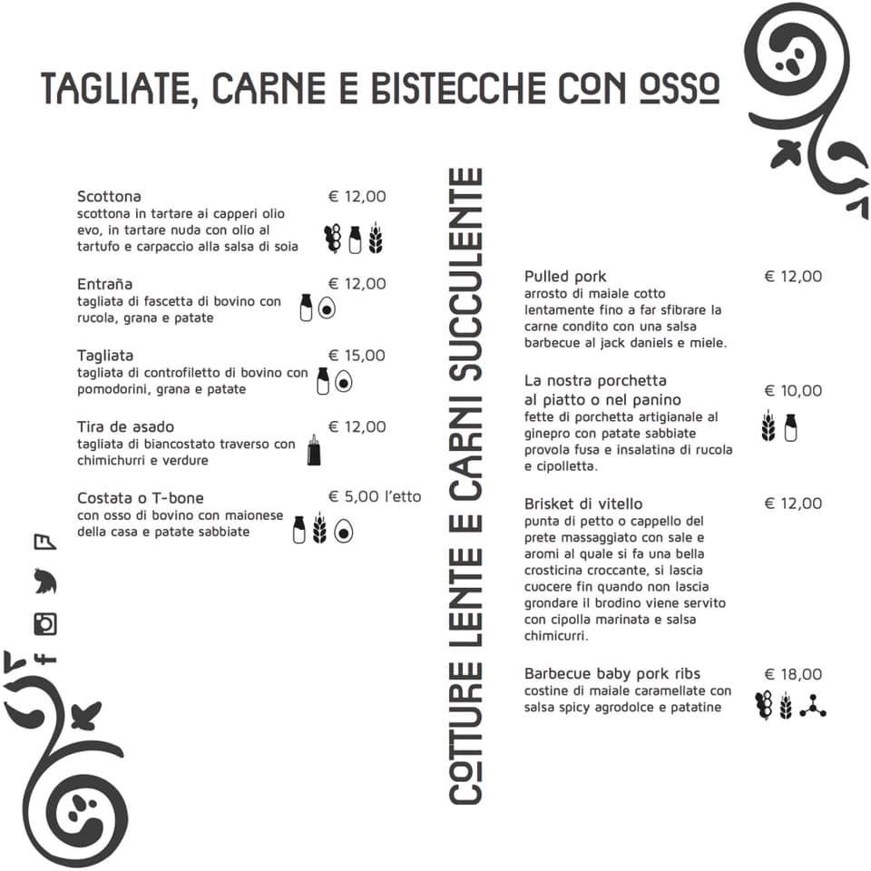 Menu at TASCA Speakeasy - Food & Drink restaurant, Pachino