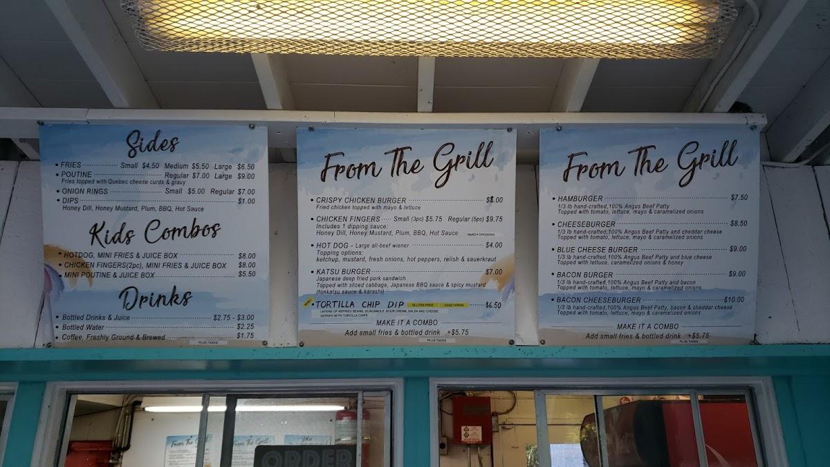 Menu at The Barefoot Cafe, Saint Malo, De La Grotta Ave St.Malo Prov Park