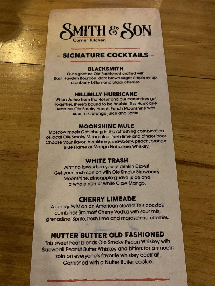 Menu at The Crazy Mason Milkshake Bar Gatlinburg, Gatlinburg