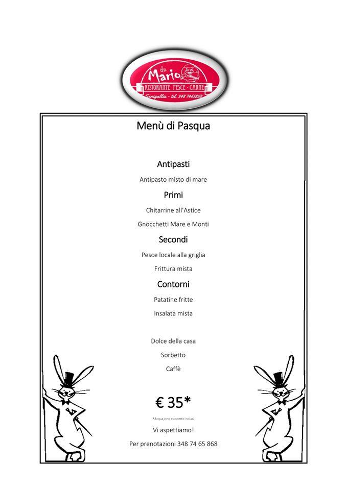 Menu at Restaurant Bar “Da Mario”, Senigallia