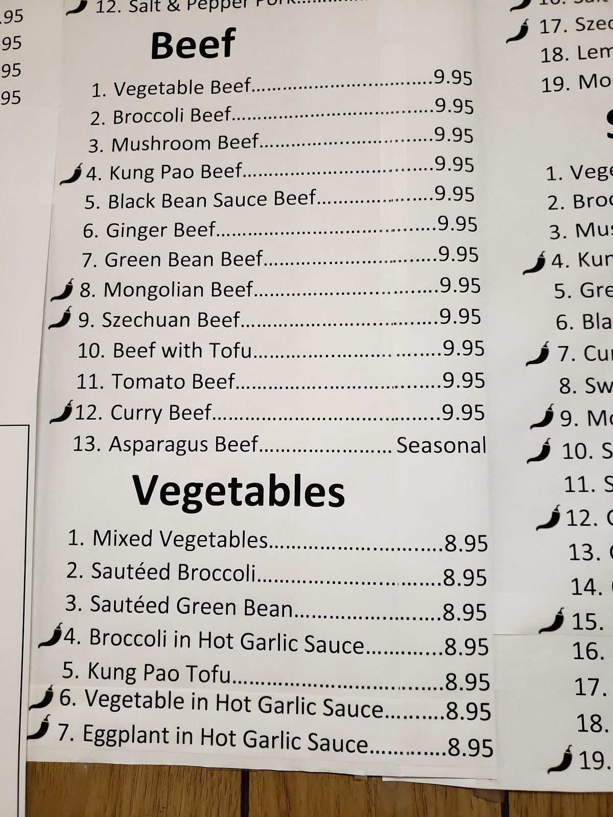 Menu at Jen Kitchen Chinese Restaurant, Sacramento