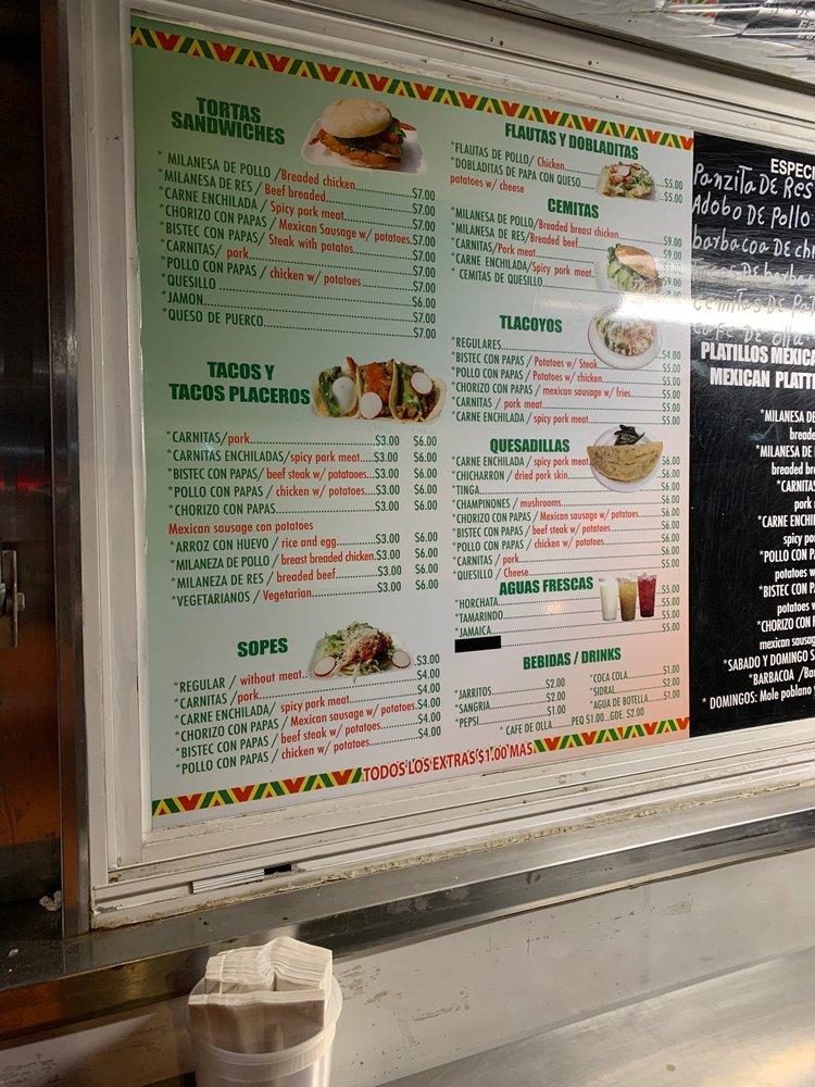 Menu at Tia Julia restaurant, New York City