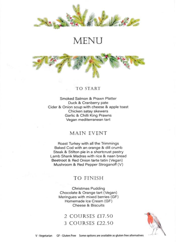 Menu at The Barley Mow, Saint Neots