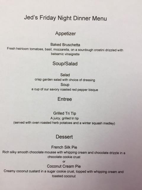 Menu at Jed's Sandwich Shop & Catering desserts, Chino Valley