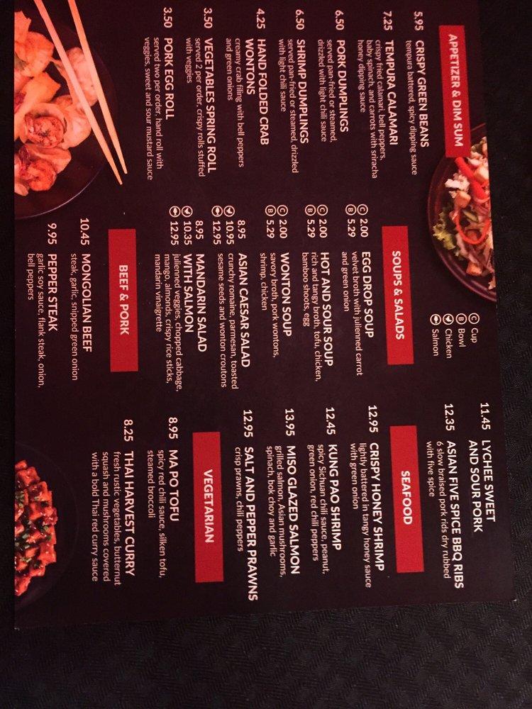 Menu at Lantern House Asian Bistro restaurant, Anderson