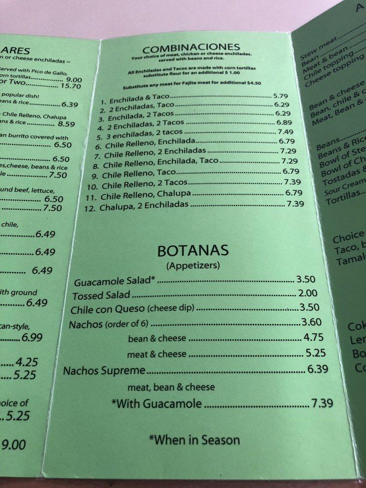 Menu at Savannah's Restaurant, Levelland