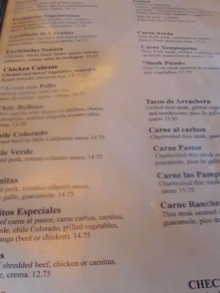 Menu at Viva Maria restaurant, Apple Valley