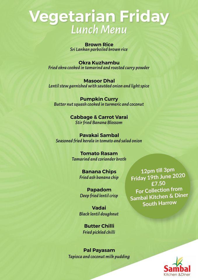 Menu at Sambal Kitchen & Diner restaurant, London
