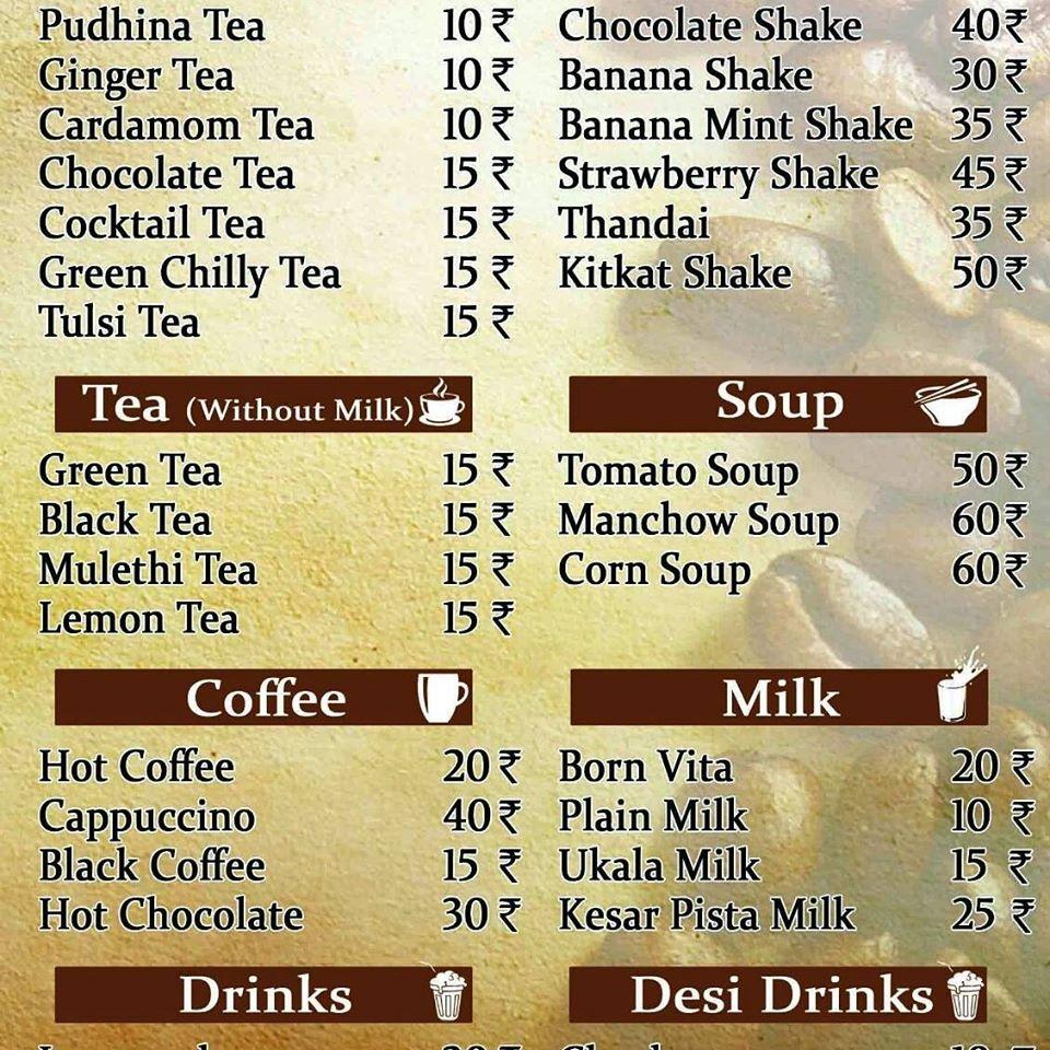 Menu at Cafe Almighty, Udaipur