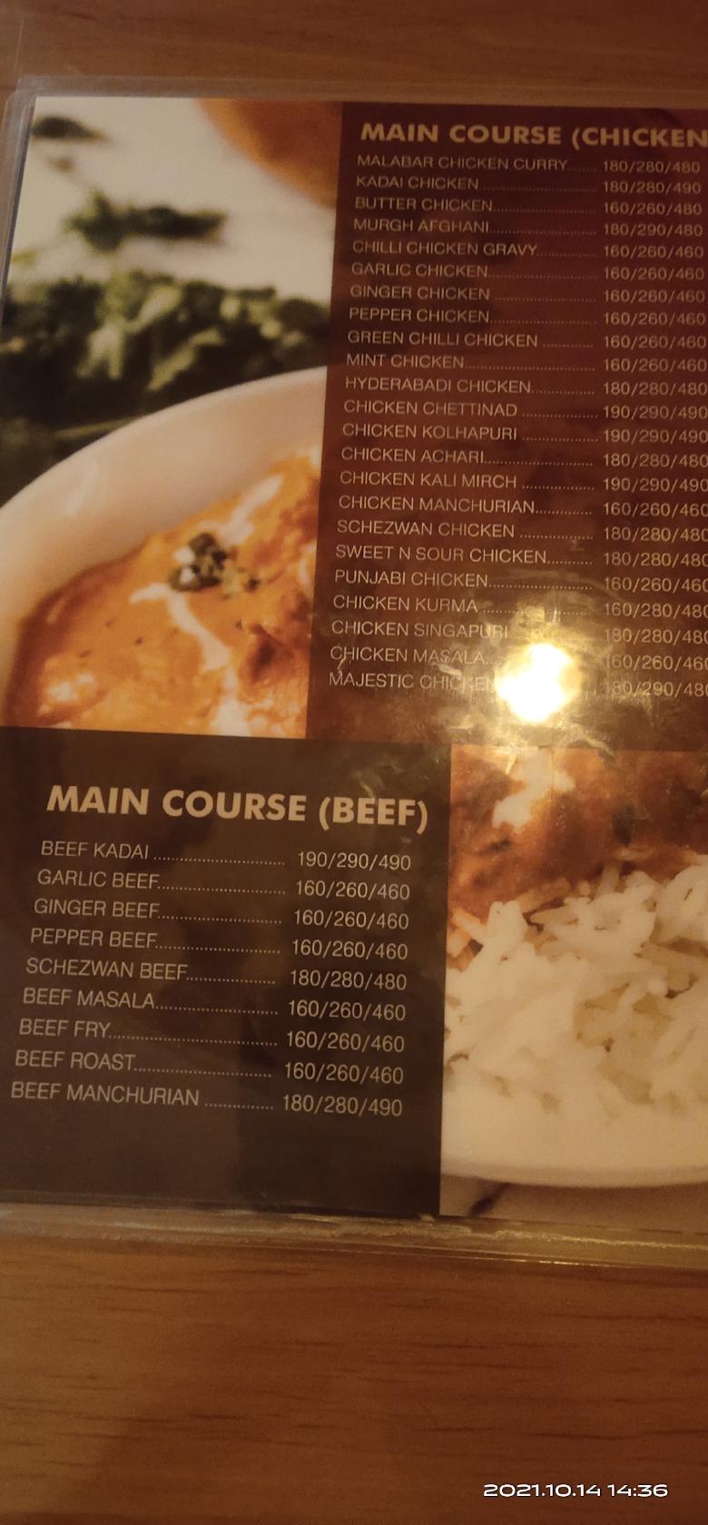 Menu at Famous Restro, Changuvetty