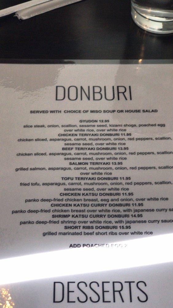 Menu at Kombu Sushi Ramen restaurant, Winter Park