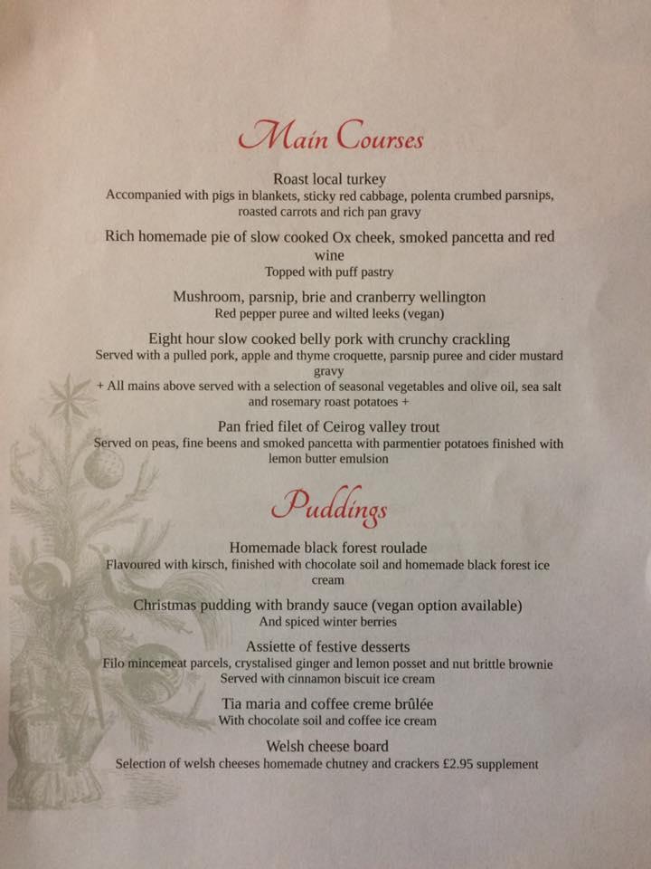 Menu at The Swan Inn pub & bar, Pontfadog