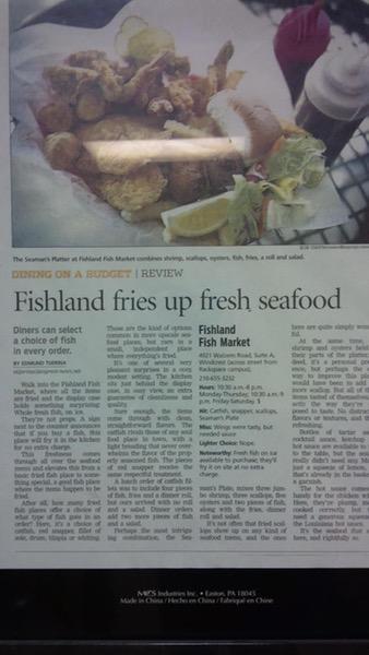 Menu at Fishland Fish Market restaurant, San Antonio