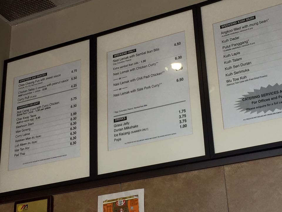 Menu at One2Snacks restaurant, Toronto