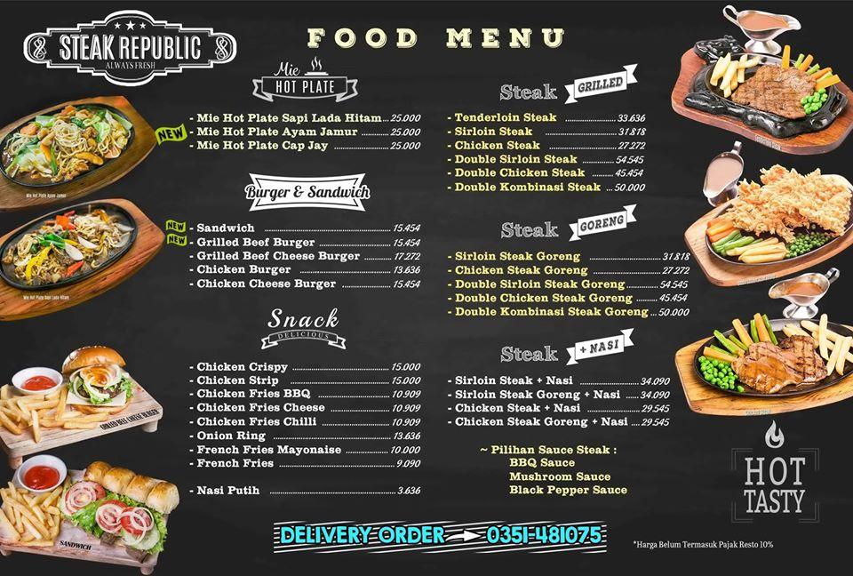 Menu at Steak Republic, Madiun, 40