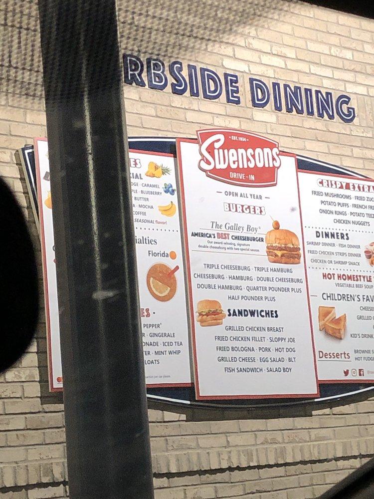 Menu at Swensons Drive-In fast food, Columbus, Ikea Wy