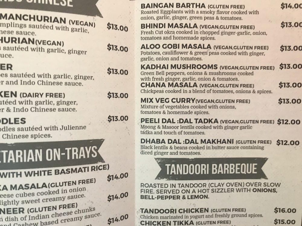Menu at Aamchi Mumbai Indian Cuisine restaurant, Petoskey