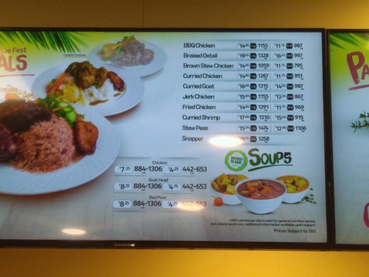 Menu at Golden Krust Caribbean Restaurant, Raleigh, Fayetteville Rd