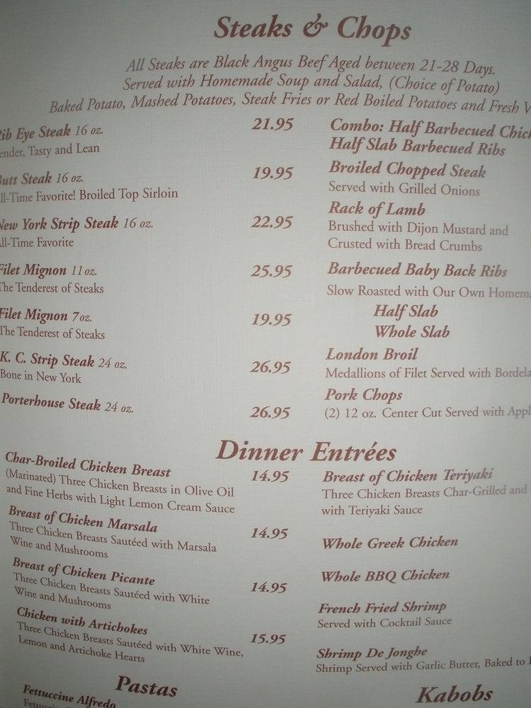Menu at Jameson's Charhouse steakhouse, Woodridge, 75th St