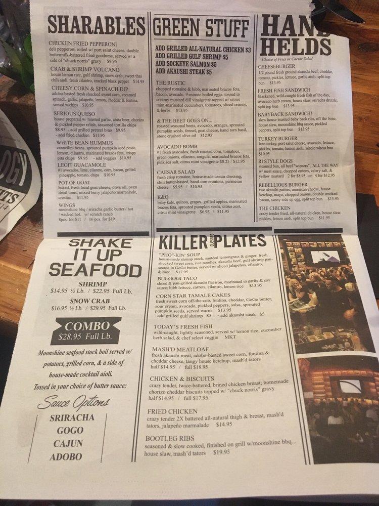 Menu at MashD The Rim pub & bar, San Antonio
