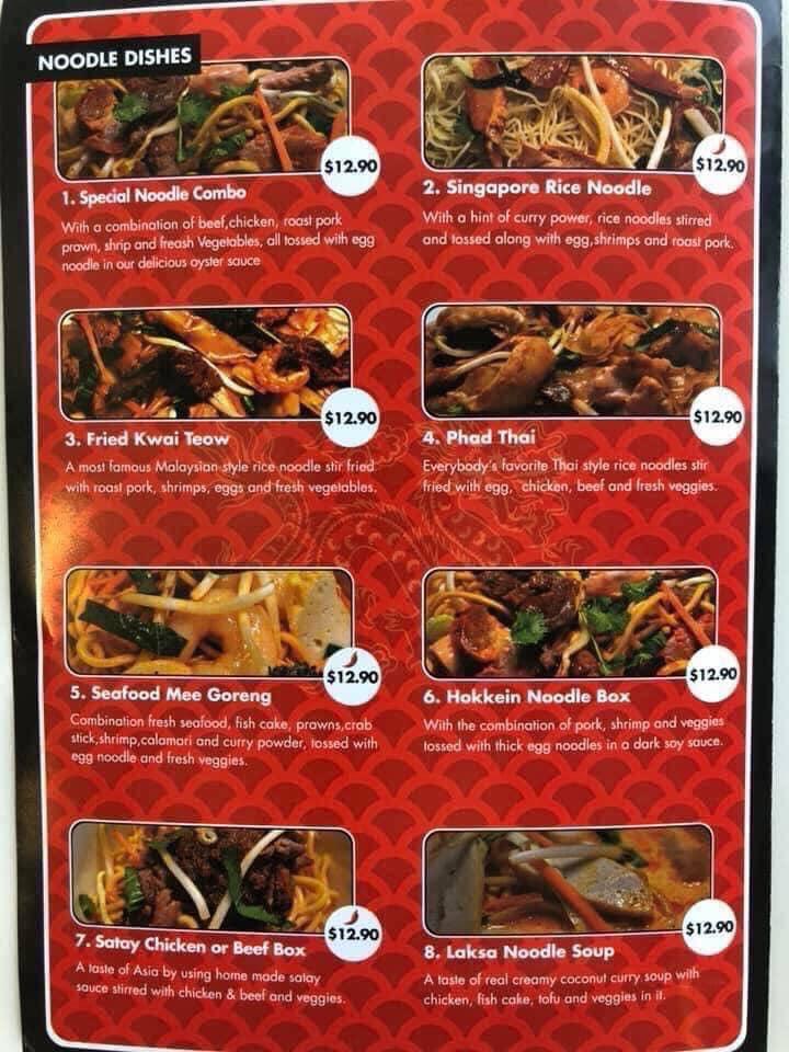 Menu at My Noodle Rules restaurant, Wellard