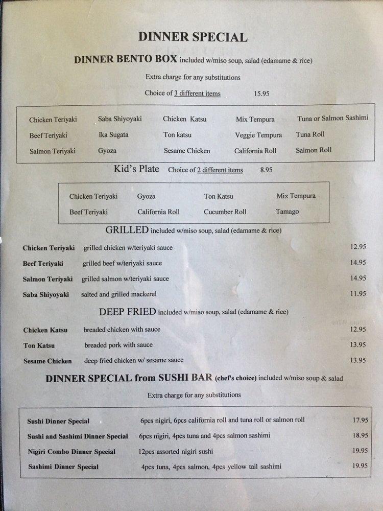 Menu at SUSHI KING restaurant, Fairfield, Business Center Dr #106
