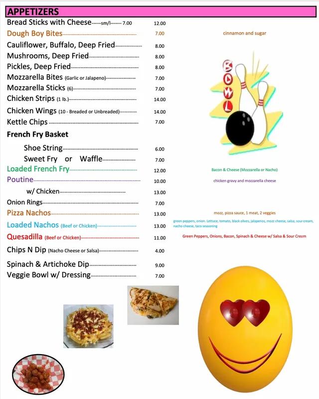 Menu at The Back Alley Bar & Restaurant, Bangor