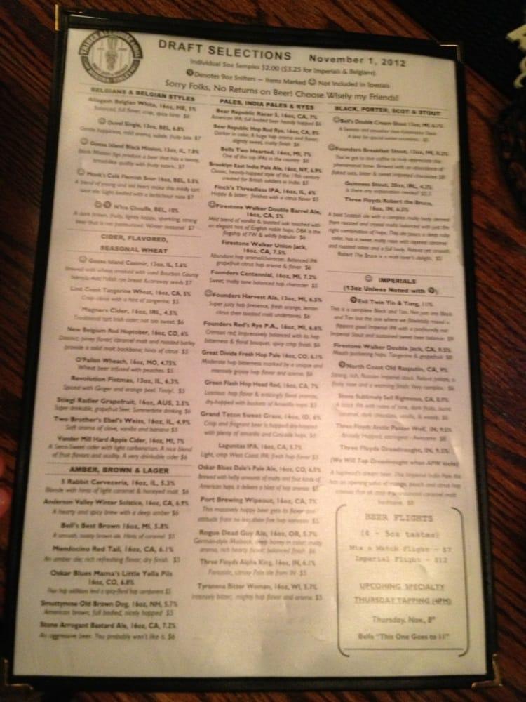 Menu at Tribes Alehouse & Grill pub & bar, Tinley Park