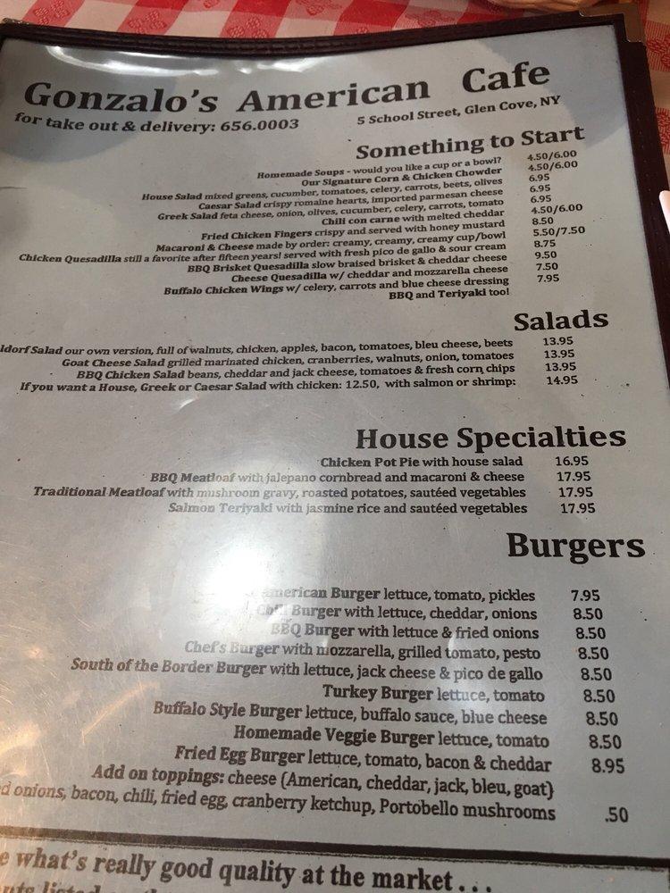 Menu at American Cafe, Glen Cove