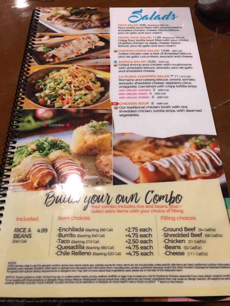 Menu at Plaza Azteca Mexican Restaurant · Myerstown, Myerstown