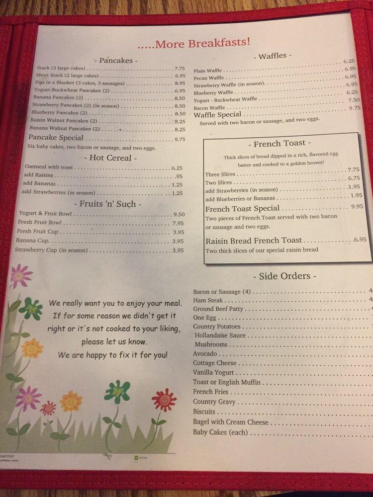 Menu at Red Apple Café cafe, Watsonville