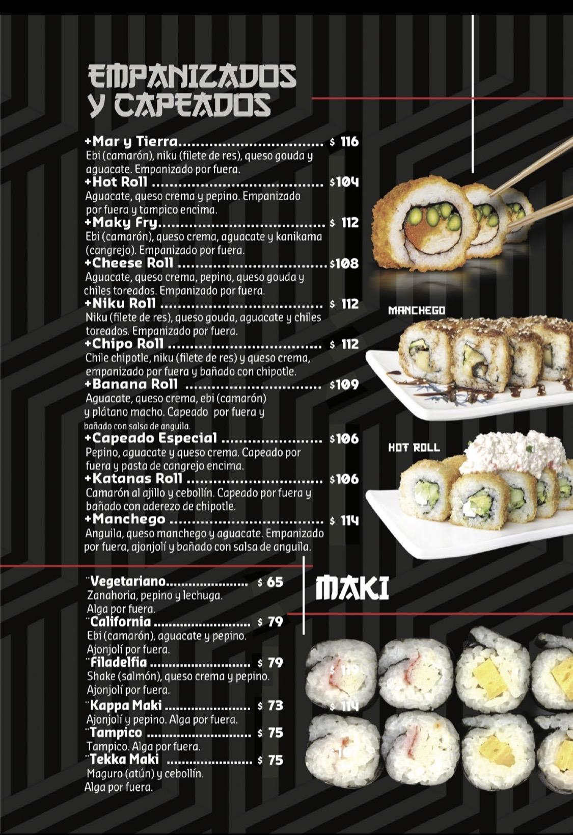 Carta del restaurante Kapital Sushi Zacatecas, Guadalupe