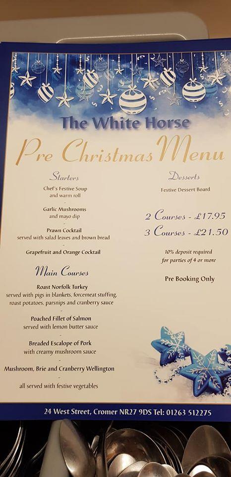Menu at The White Horse pub & bar, Cromer, 24 West St