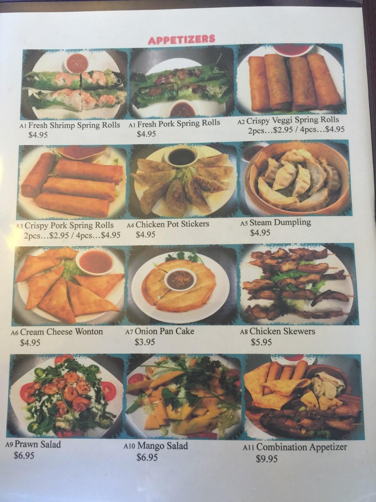 Menu at Everyday Vietnamese Cuisine restaurant, Chico