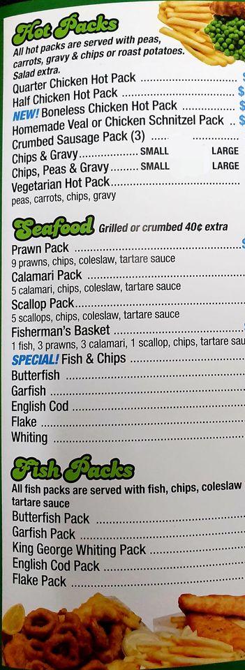 Menu at Green Corner Kitchen fast food, Gawler