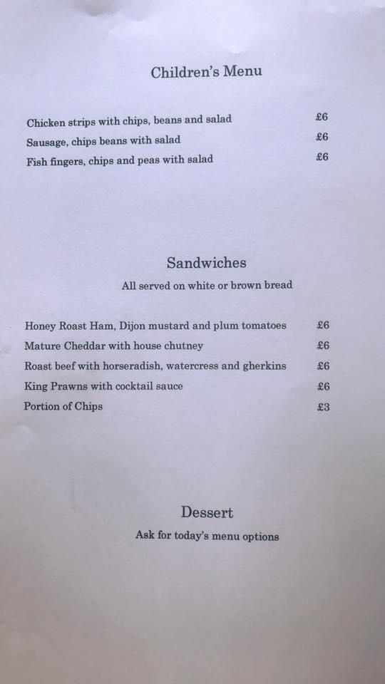 Menu at The Llindir Inn pub & bar, Henllan