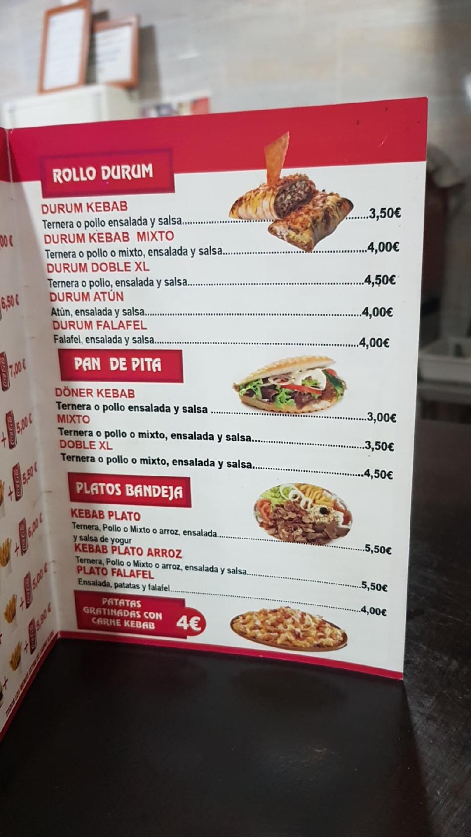 Menu at New york doner kebab el palmar, Murcia, Av. de Burgos