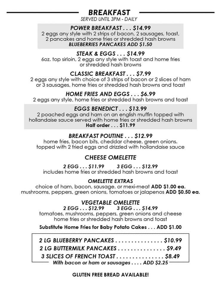 Menu at Patricia Inn Family Restaurant, Dryden