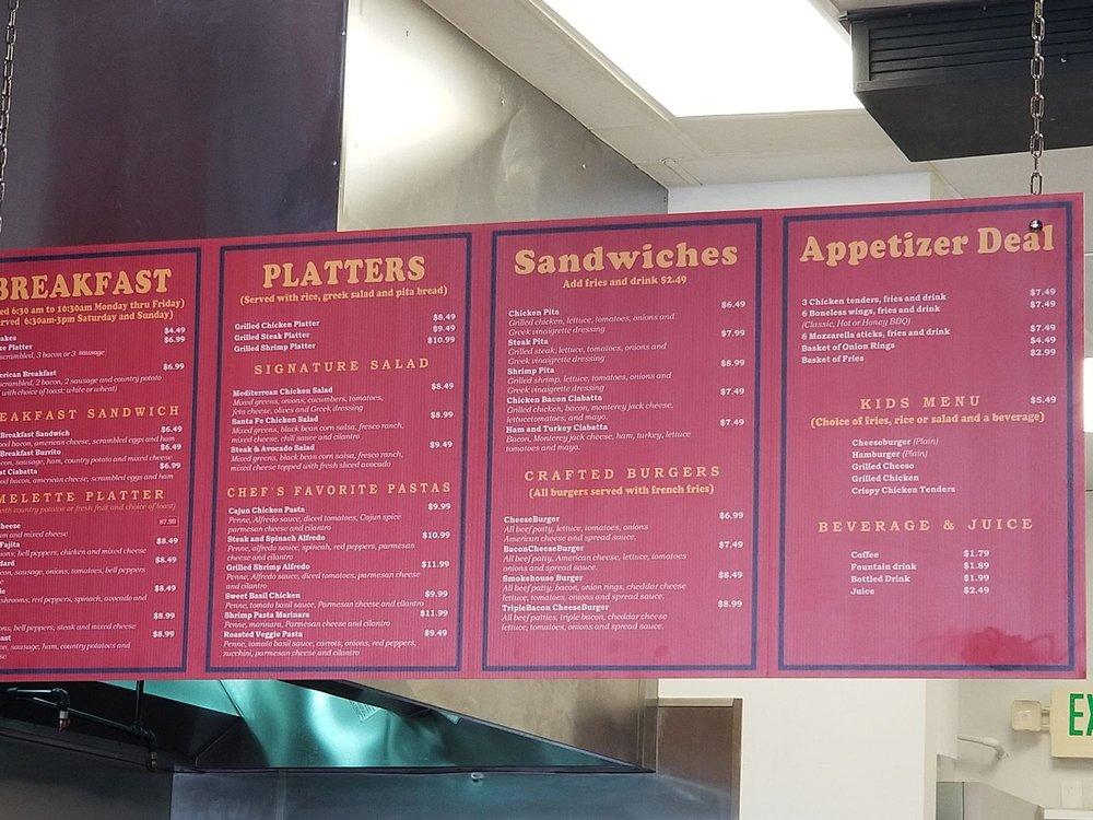 Menu at Springdale Cafe, Huntington Beach