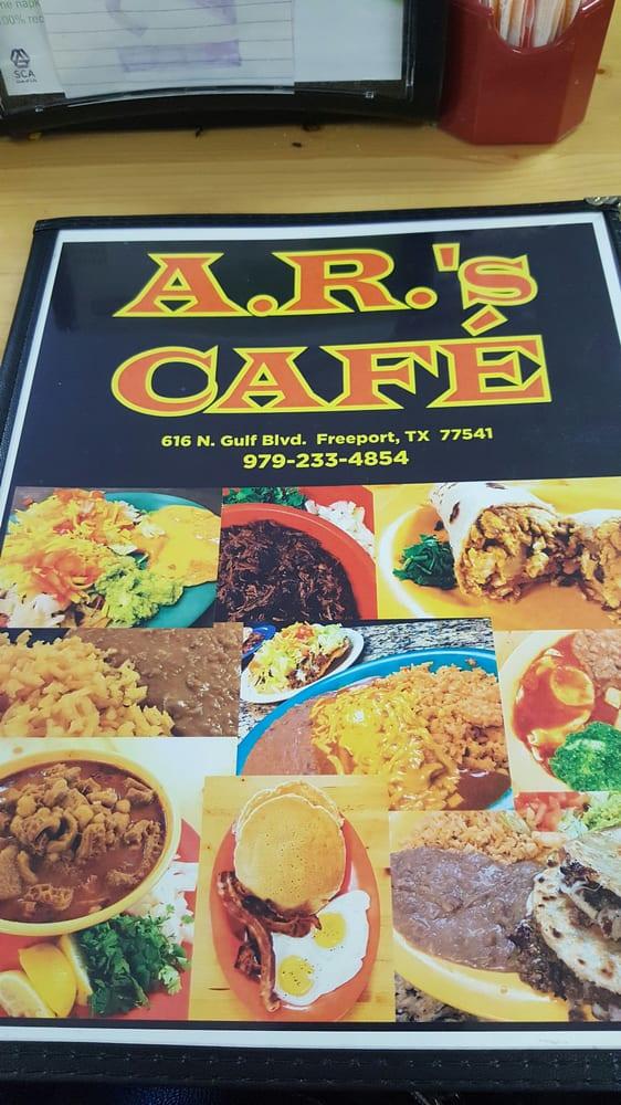Menu at A R's Cafe, Freeport, 616 N Gulf Blvd