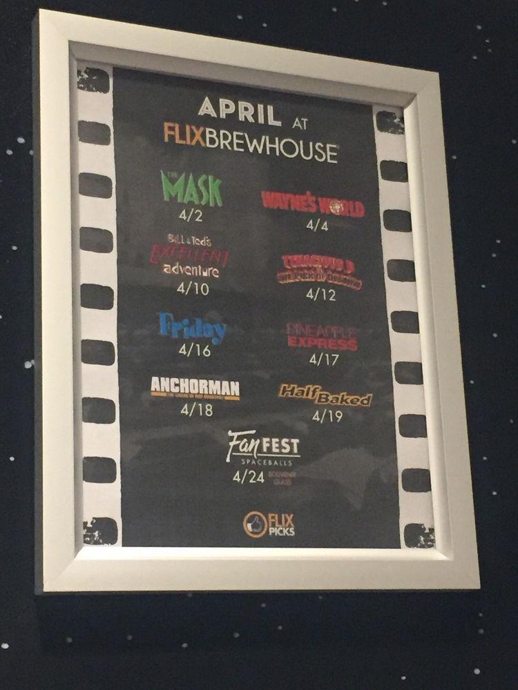 Menu at Flix Brewhouse pub & bar, Albuquerque