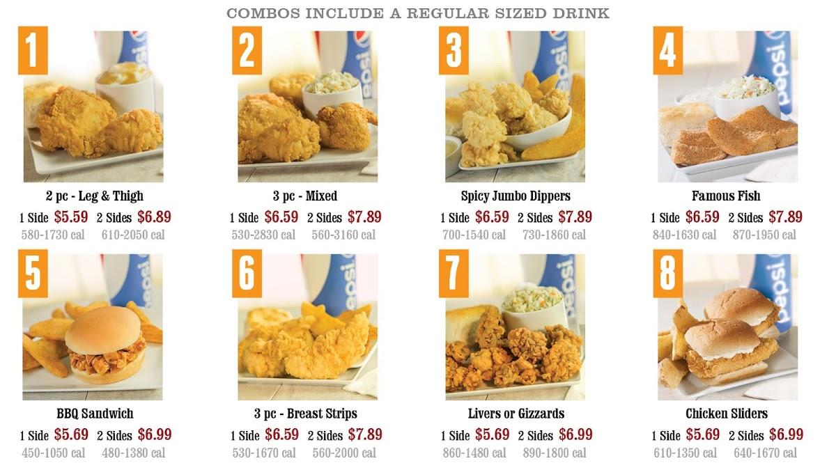 Menu at Lee's Famous Recipe restaurant, Liberty
