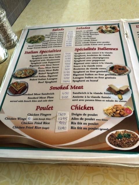 Menu at Napoleon Delicatessen pizzeria, Cornwall