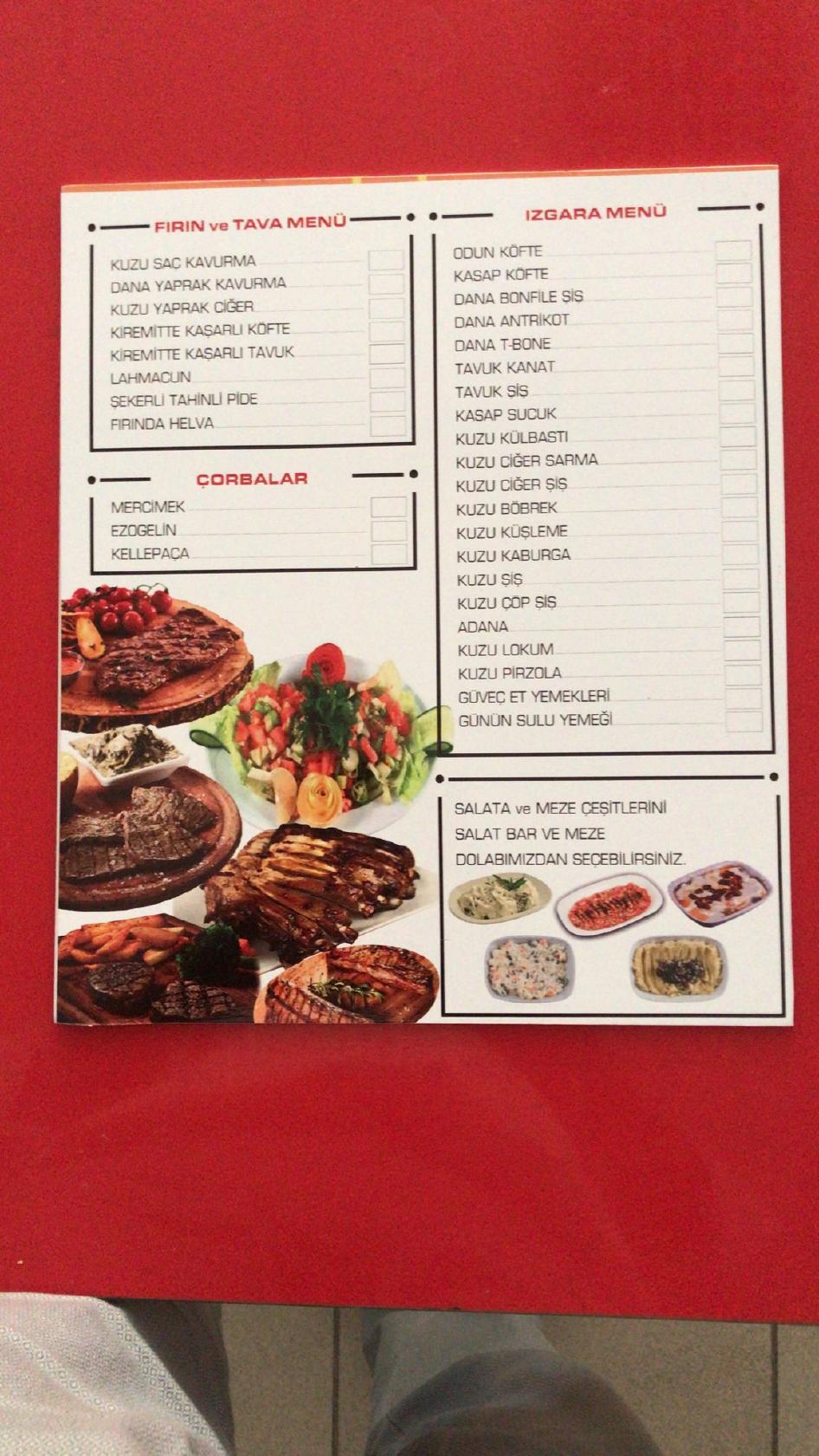 Menu at Burak Et & Mangal Restaurant, Kula